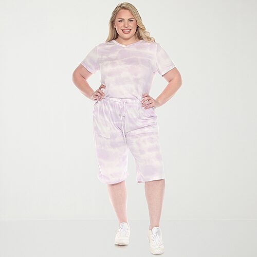 Click here for White Mark Plus Size Short Sleeve and Capri Lounge... prices