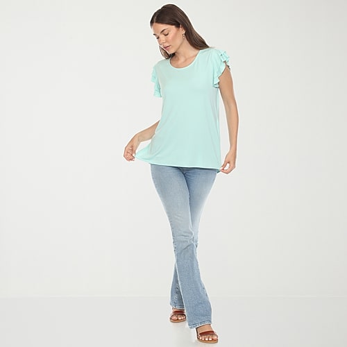 Click here for White Mark Womens Round Neck Short Sleeve Tunic To... prices