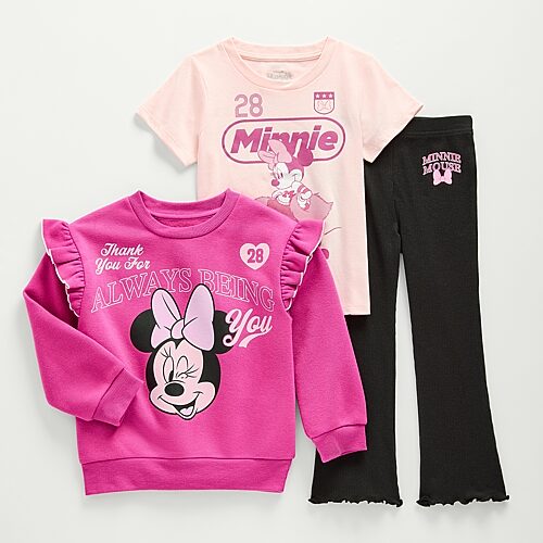 Click here for Toddler Girls Minnie Mouse 3-pc. Pant Set  2t  Pur... prices