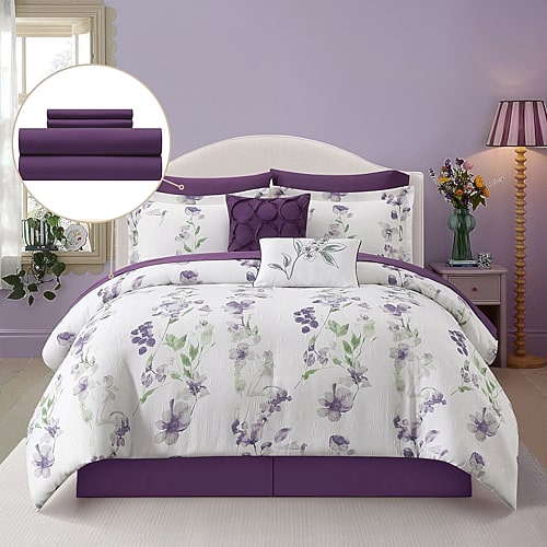 Click here for Stratford Park Kinton Floral 10-Piece Comforter Se... prices
