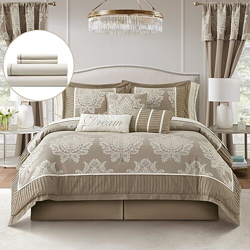 Click here for Stratford Park Therese Damask 15-Piece Comforter S... prices