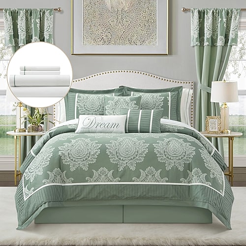 Click here for Stratford Park Therese Damask 15-Piece Comforter S... prices