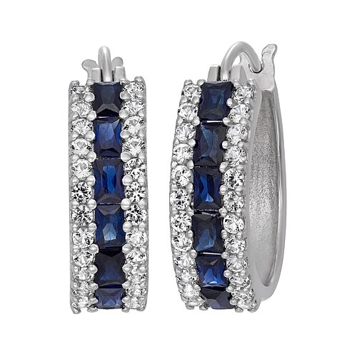 Click here for Lab-Created Blue Sapphire & White Sapphire Sterlin... prices