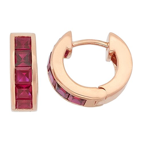 Click here for Womens Lab Created Red Ruby 14K Rose Gold Over Sil... prices