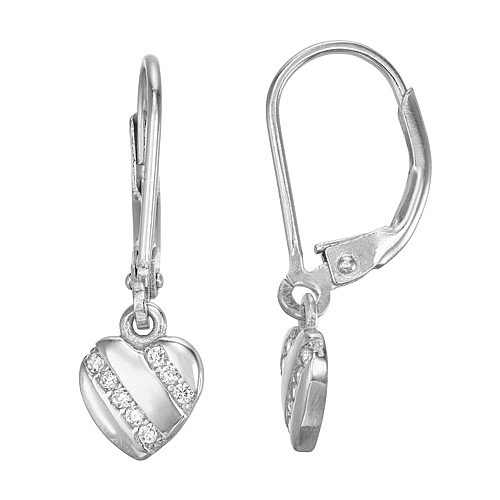 Click here for Girls Lab Created Cubic Zirconia Sterling Silver H... prices