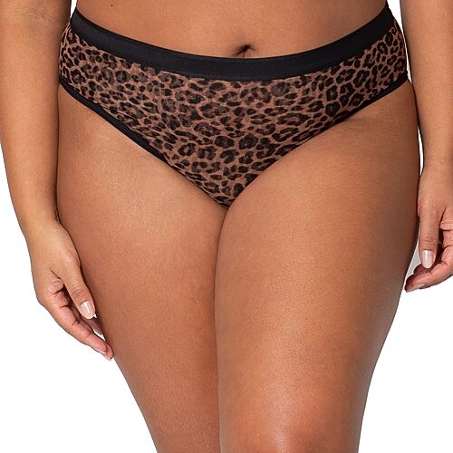 Click here for Curvy Couture Sheer Mesh High Cut Brief-1313  3x-l... prices