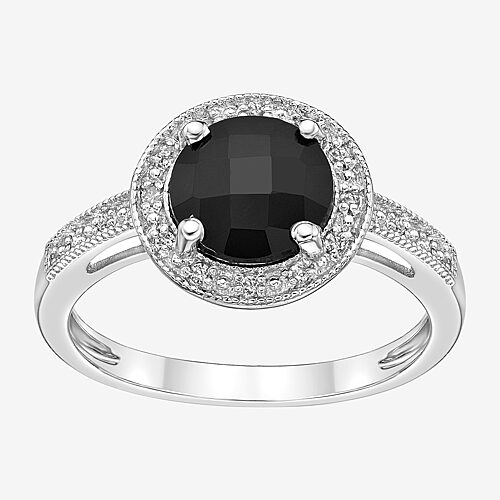 Click here for Womens Diamond Accent Genuine Black Onyx Sterling... prices