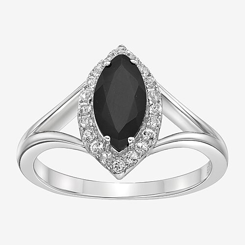 Click here for Womens Genuine Black Onyx Sterling Silver Halo Coc... prices