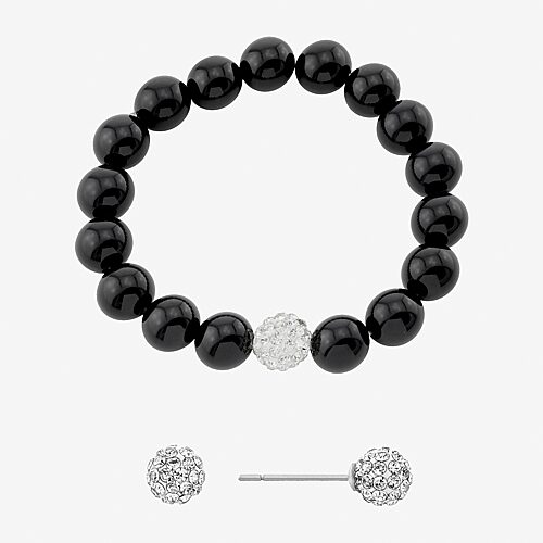 Click here for Silver Treasures Bracelet & Stud Earring Genuine S... prices