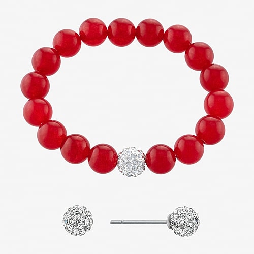 Click here for Silver Treasures Bracelet & Stud Earring Genuine S... prices