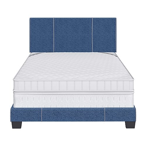 Click here for LUCENA UPHOLSTERED PLATFORM BED  One Size  Blue prices