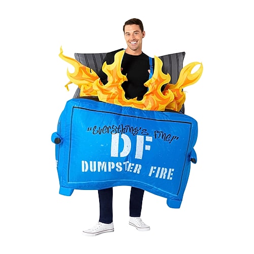 Click here for Unisex Adult Dumpster Fire Inflatable Costume  Lar... prices