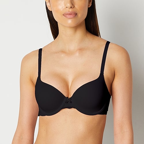 Click here for Ambrielle Cotton Demi Bra  C  Black prices