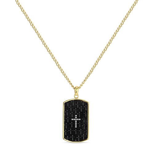 Click here for Mens 1/10 CT. T.W. White Cubic Zirconia Dog Tag Pe... prices