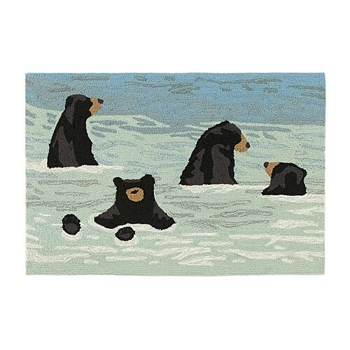 Liora Manne Frontporch Bathing Bears Area Rug