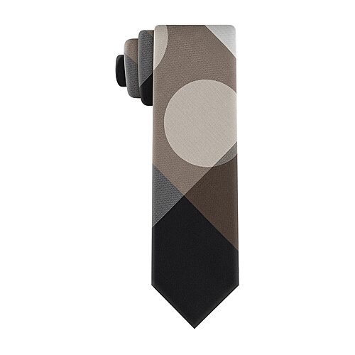 Click here for J. Ferrar Plaid Tie  One Size  Beige prices