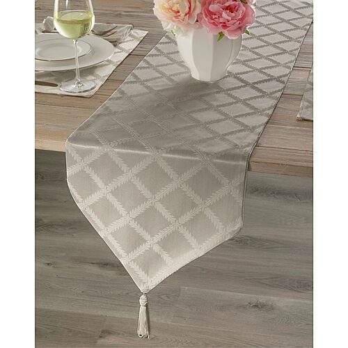 Click here for Lenox Laurel Leaf Table Runner  One Size  Silver prices