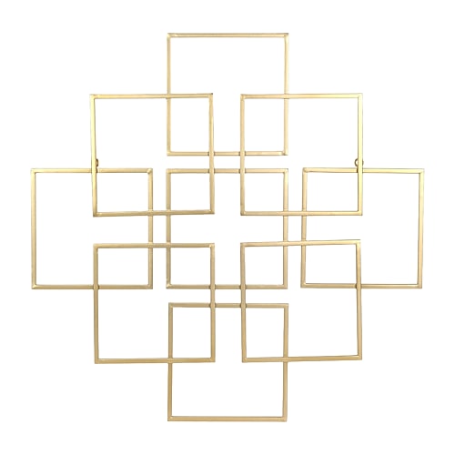 Click here for Cheungs Richese Gold Repeating Square Metal Wall S... prices