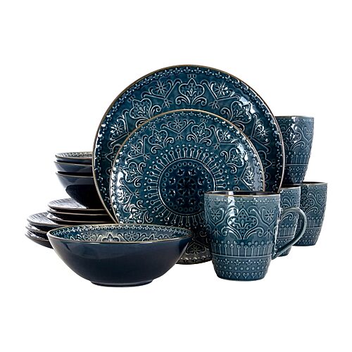 Click here for Elama Deep Sea Mozaic 16 Piece Luxurious Stoneware... prices