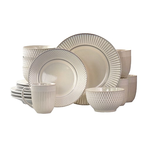 Click here for Elama Market Finds 16 Piece Round Stoneware Dinner... prices