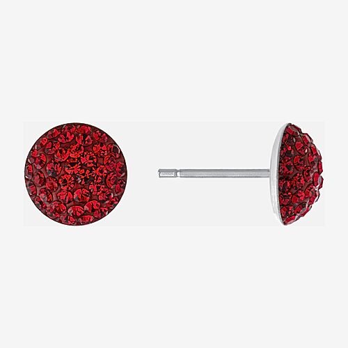 Click here for Silver Treasures Red Crystal Sterling Silver 9mm R... prices