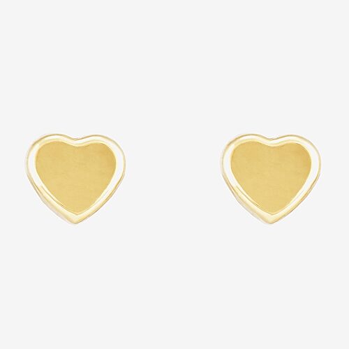 Click here for 14K Gold 7mm Heart Stud Earrings  One Size prices