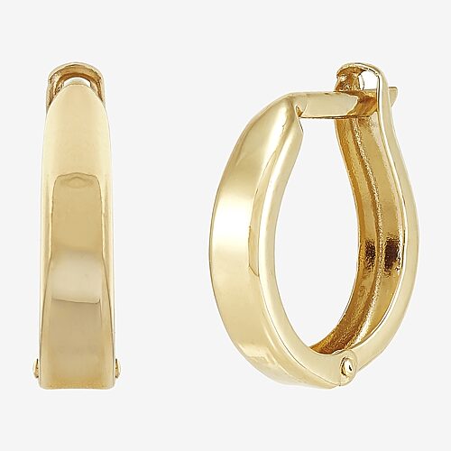 Click here for Womens 14K Gold 13.8mm Round Hoop Earrings  One Si... prices