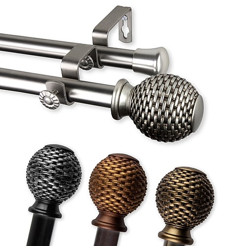 Click here for Rod Desyne Ozana Double Curtain Rod  One Size  Bro... prices