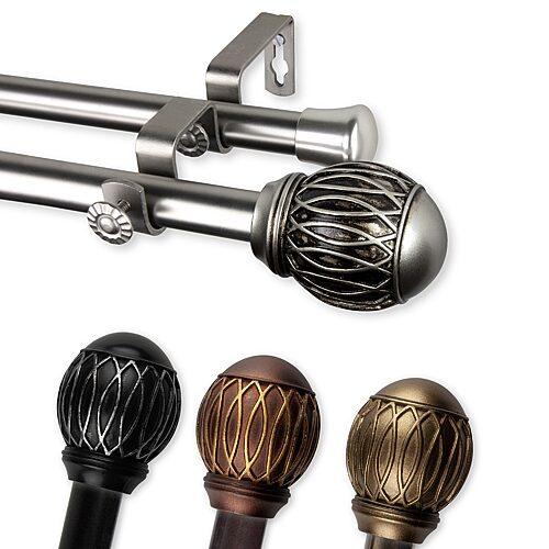 Click here for Rod Desyne Tyoma Double Curtain Rod  One Size  Yel... prices