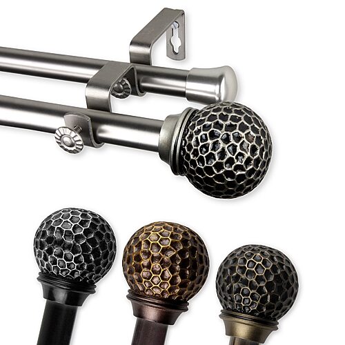 Click here for Rod Desyne Celio Double Curtain Rod  One Size  Sil... prices