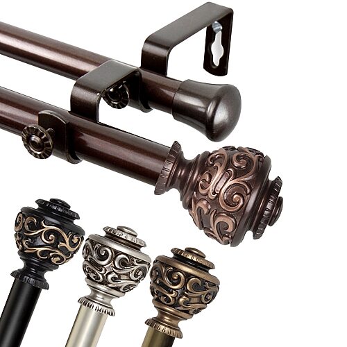 Click here for Rod Desyne Eleanor Double Curtain Rod  One Size  Y... prices