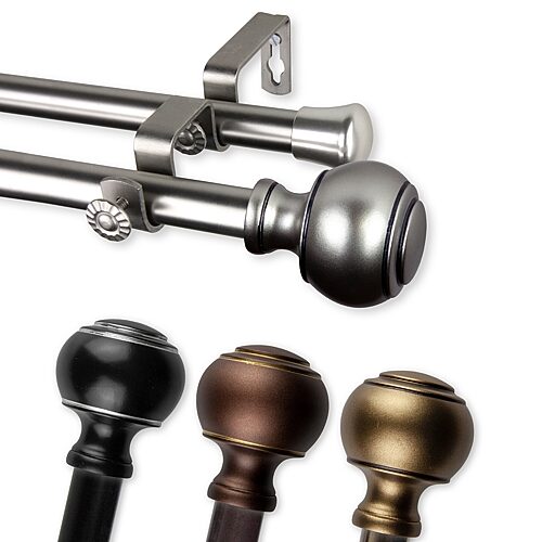 Click here for Rod Desyne Jaylin Double Curtain Rod  One Size  Bl... prices