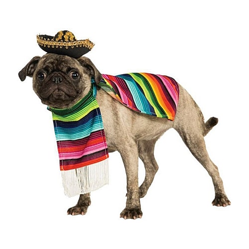 Click here for Mexican Poncho And Sombrero Dog 2-pc. Costume  Sma... prices