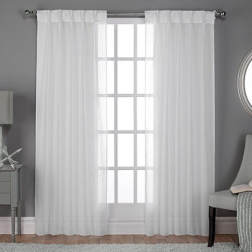 Click here for Exclusive Home Curtains Belgian Pinch Pleat Sheer... prices