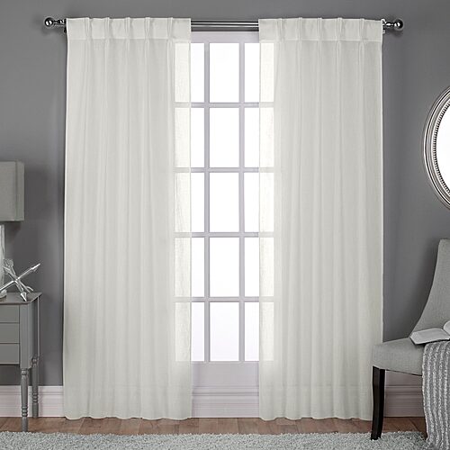 Click here for Exclusive Home Curtains Belgian Pinch Pleat Sheer... prices