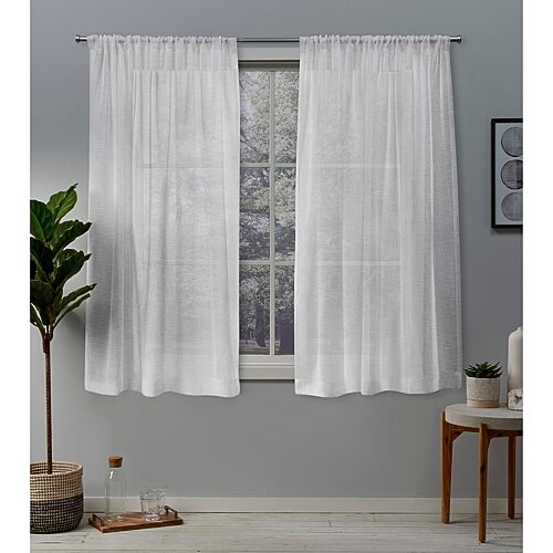 Click here for Exclusive Home Curtains Belgian Rod Pocket Sheer S... prices