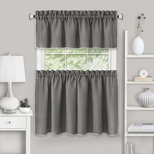 Click here for Achim Kendal 3-pc. Rod Pocket Kitchen Curtains & D... prices