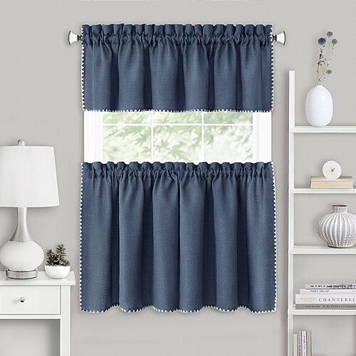Click here for Achim Kendal 3-pc. Rod Pocket Kitchen Curtains & D... prices