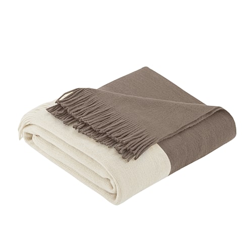 Click here for Ink+Ivy Stockholm Color Block Throw  50 x 60 - Tau... prices