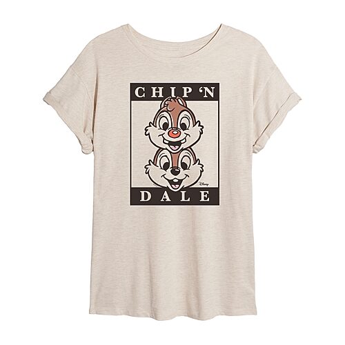 Click here for Disney Chip N Dale Tee Womens Juniors Crew Neck Sh... prices