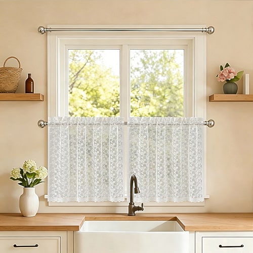 Click here for Sweet Home Collection Priscilla 2-pc. Rod Pocket W... prices