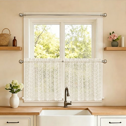 Click here for Sweet Home Collection Priscilla 2-pc. Rod Pocket W... prices