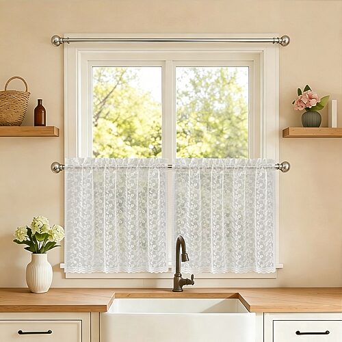 Click here for Sweet Home Collection Priscilla 2-pc. Rod Pocket W... prices