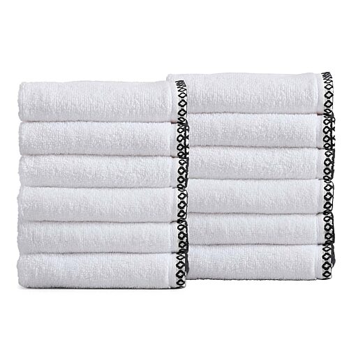 Click here for Linery Cotton And Decorative Bordered Washcloth 12... prices