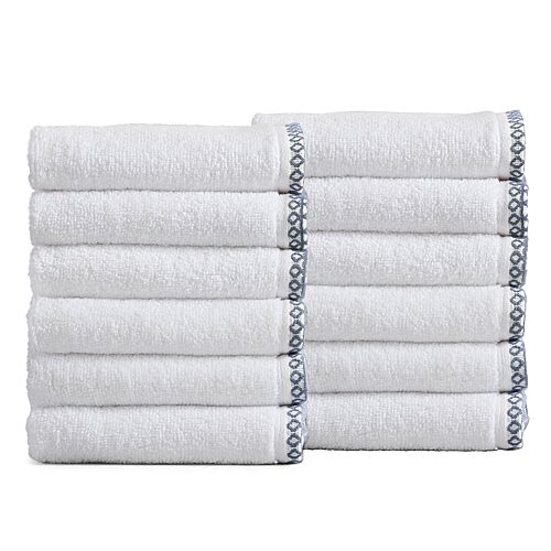 Click here for Linery Cotton And Decorative Bordered Washcloth 12... prices