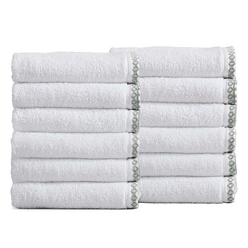 Click here for Linery Cotton And Decorative Bordered Washcloth 12... prices