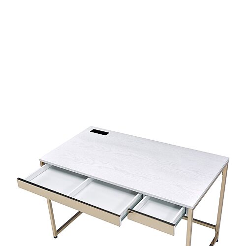 Click here for Callie Wood Drawer Desk  One Size  White prices