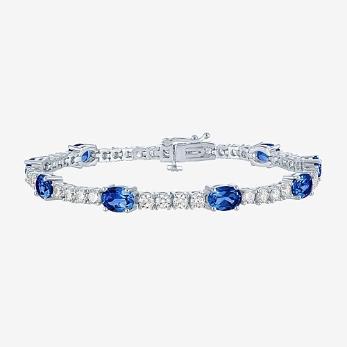 Click here for Gemstone Pure Silver Over Brass Tennis Bracelet  O... prices