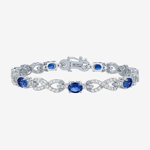 Click here for Gemstone Sterling Silver Infinity 7.5 Inch Tennis... prices
