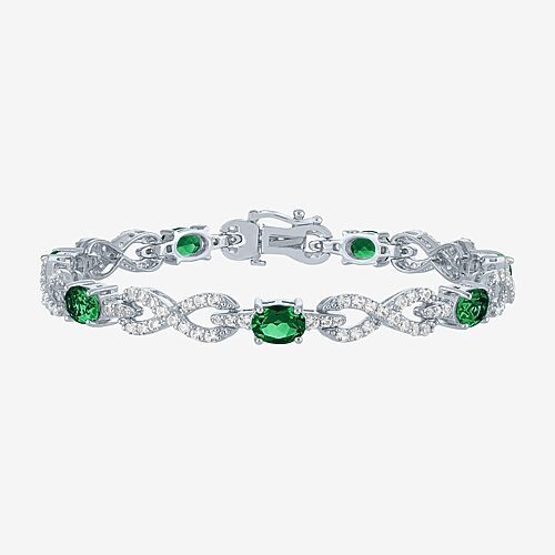 Click here for Gemstone Sterling Silver Infinity 7.5 Inch Tennis... prices